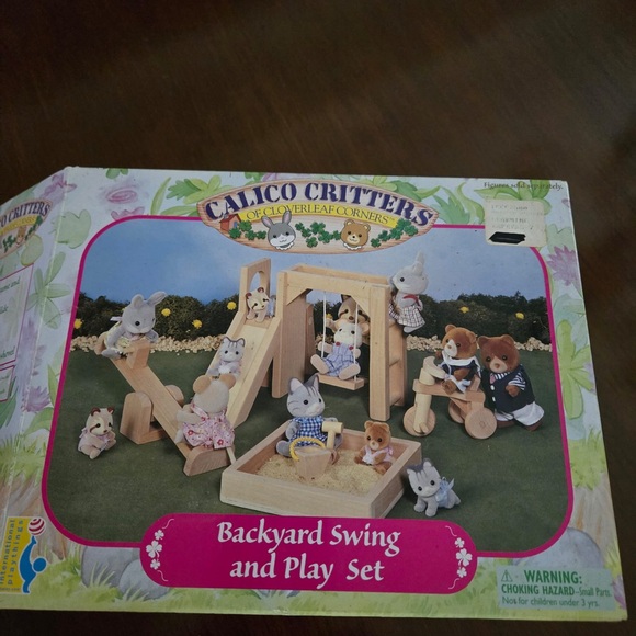 calico critters | Toys | Vintage Calico Critters Backyard Swing Play ...